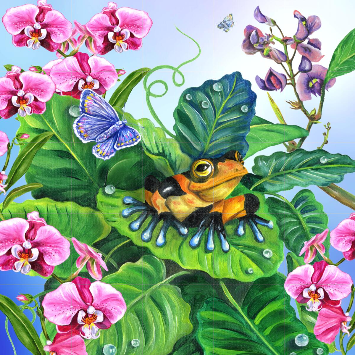 Ceramic Backsplash Tile Mural Frog Kitchen/Bathroom/Shower - Poison ...