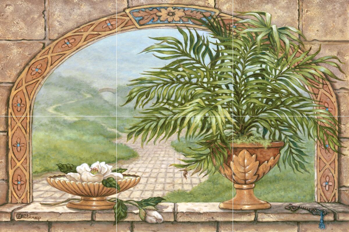 Ceramic Backsplash Tile Mural Floral Kitchen/Bathroom - Key To ...