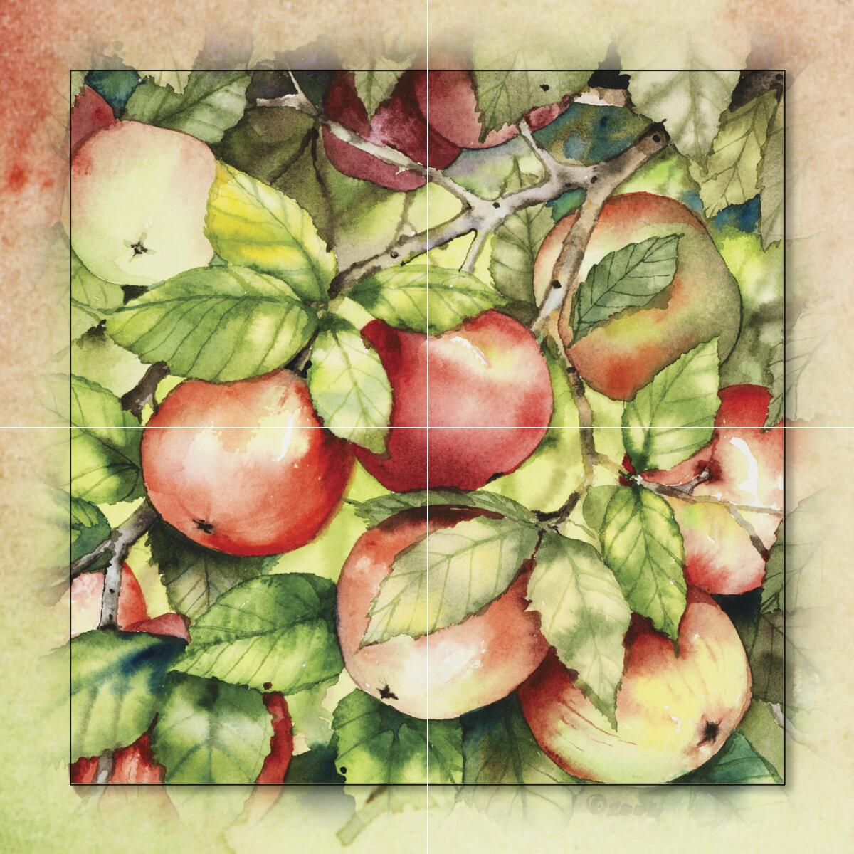Ceramic Backsplash Tile Mural Fruit Vegetable Food Kitchen/Bathroom ...