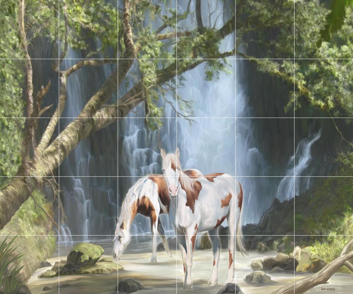 Ceramic Backsplash Tile Mural Horse Animal Kitchen/Bathroom - Appaloosa ...