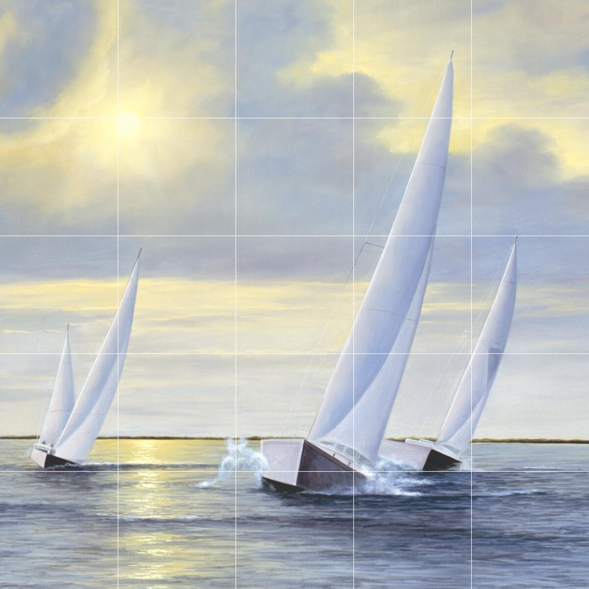 Ceramic Backsplash Tile Mural Nautical Sailing Ship - Sailing to ...