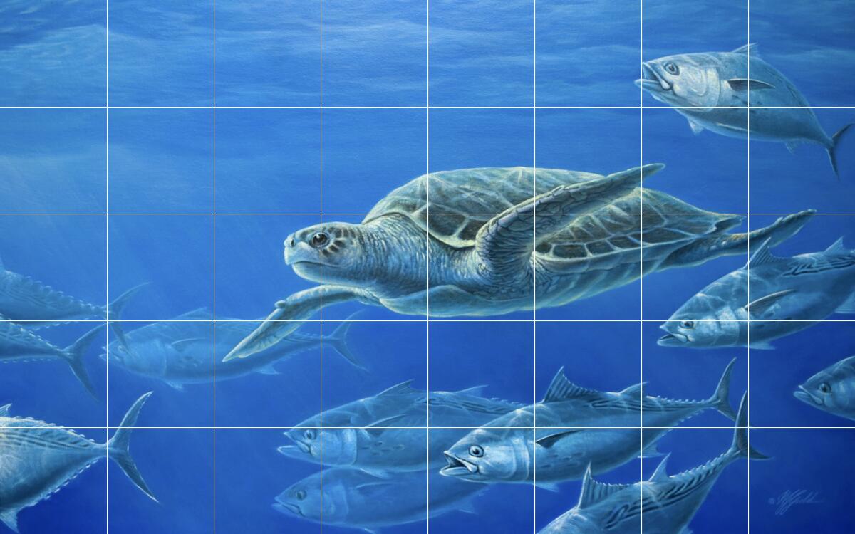 Ceramic Backsplash Tile Mural Sea Turtle Kitchen/Bathroom/Shower - Sea ...