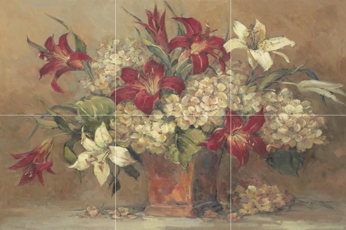 Ceramic Backsplash Tile Mural Floral Flower Kitchen/Bathroom - Autumn ...