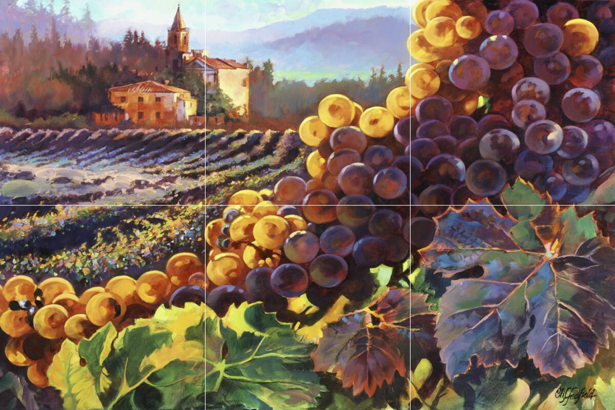 Ceramic Backsplash Tile Mural Tuscany Scene Kitchen/Bathroom - Tuscany ...