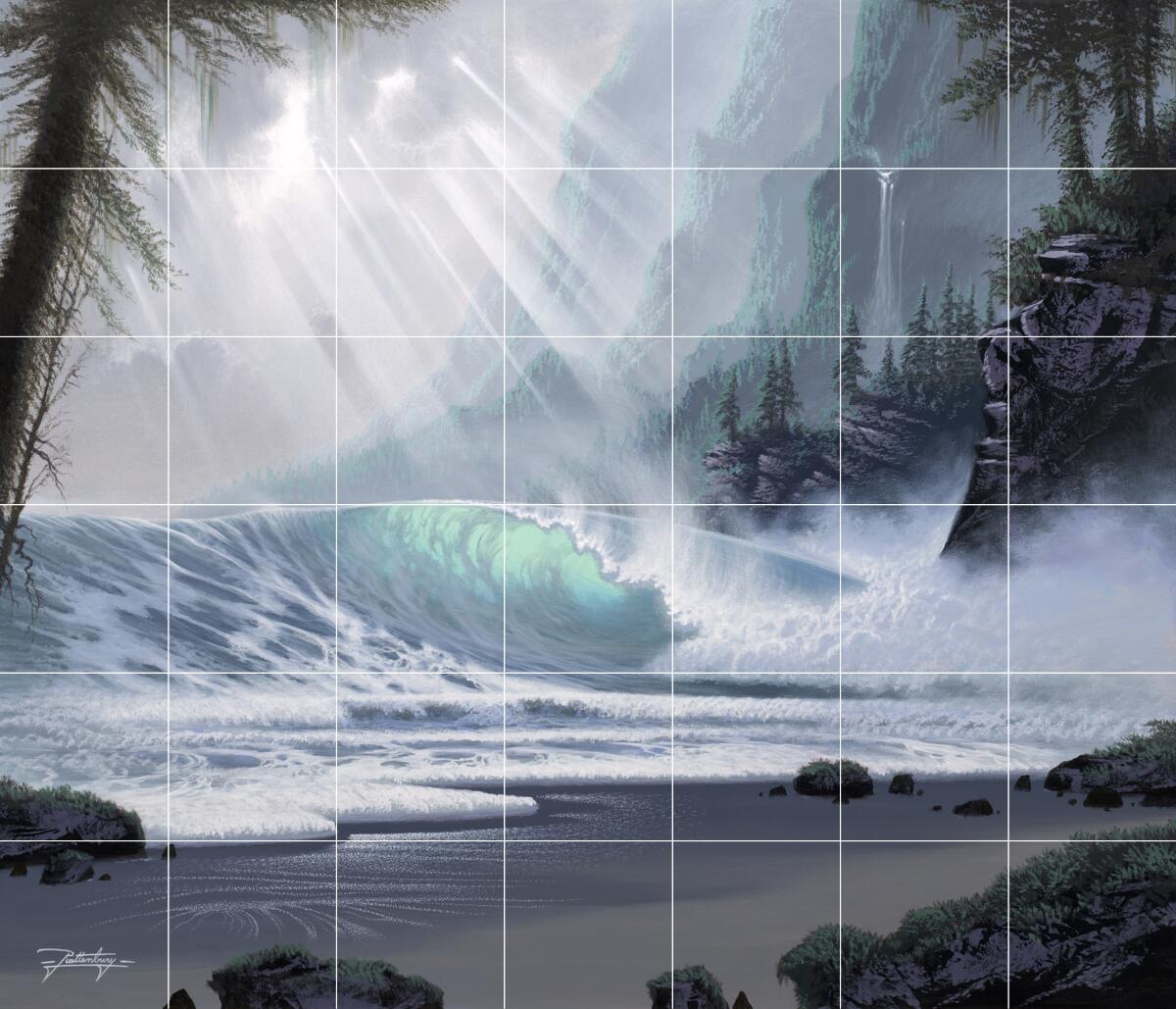Ceramic Backsplash Tile Mural Beach Scene Seaside Ocean - Northern ...