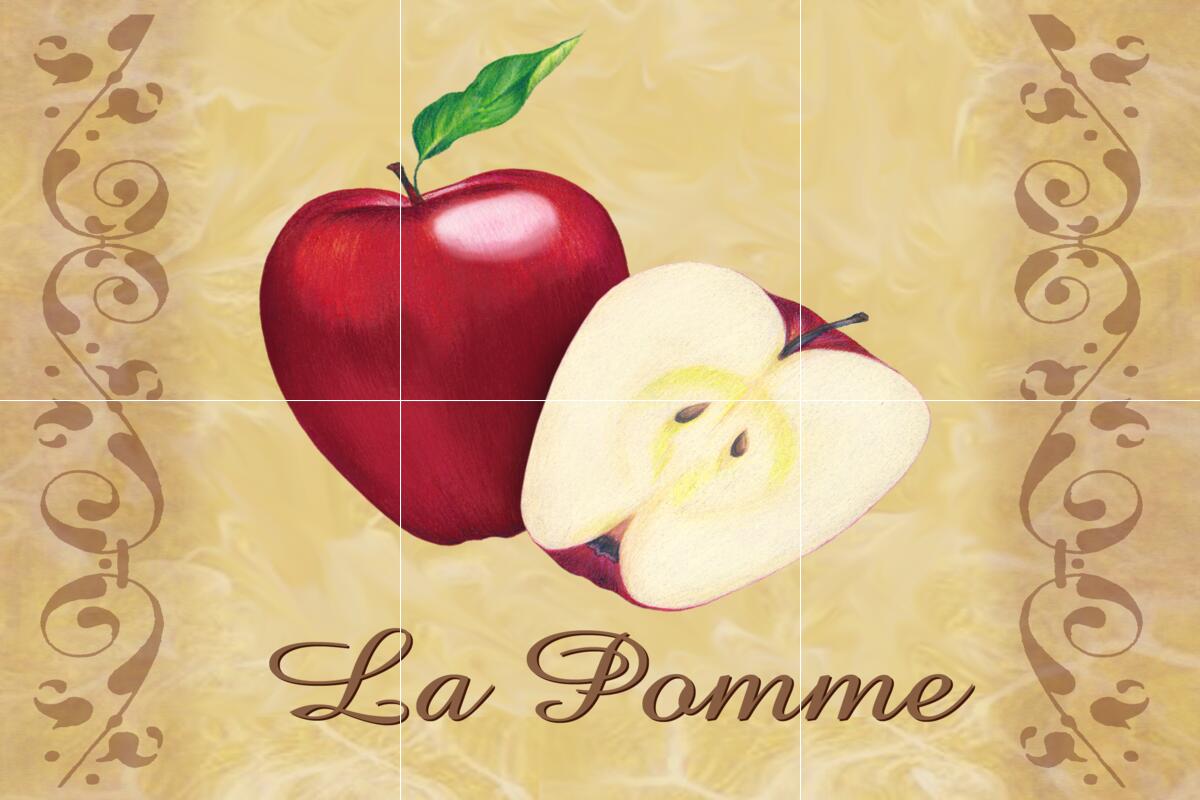 Ceramic Backsplash Tile Mural Fruit Kitchen/Bathroom - The Apples ...