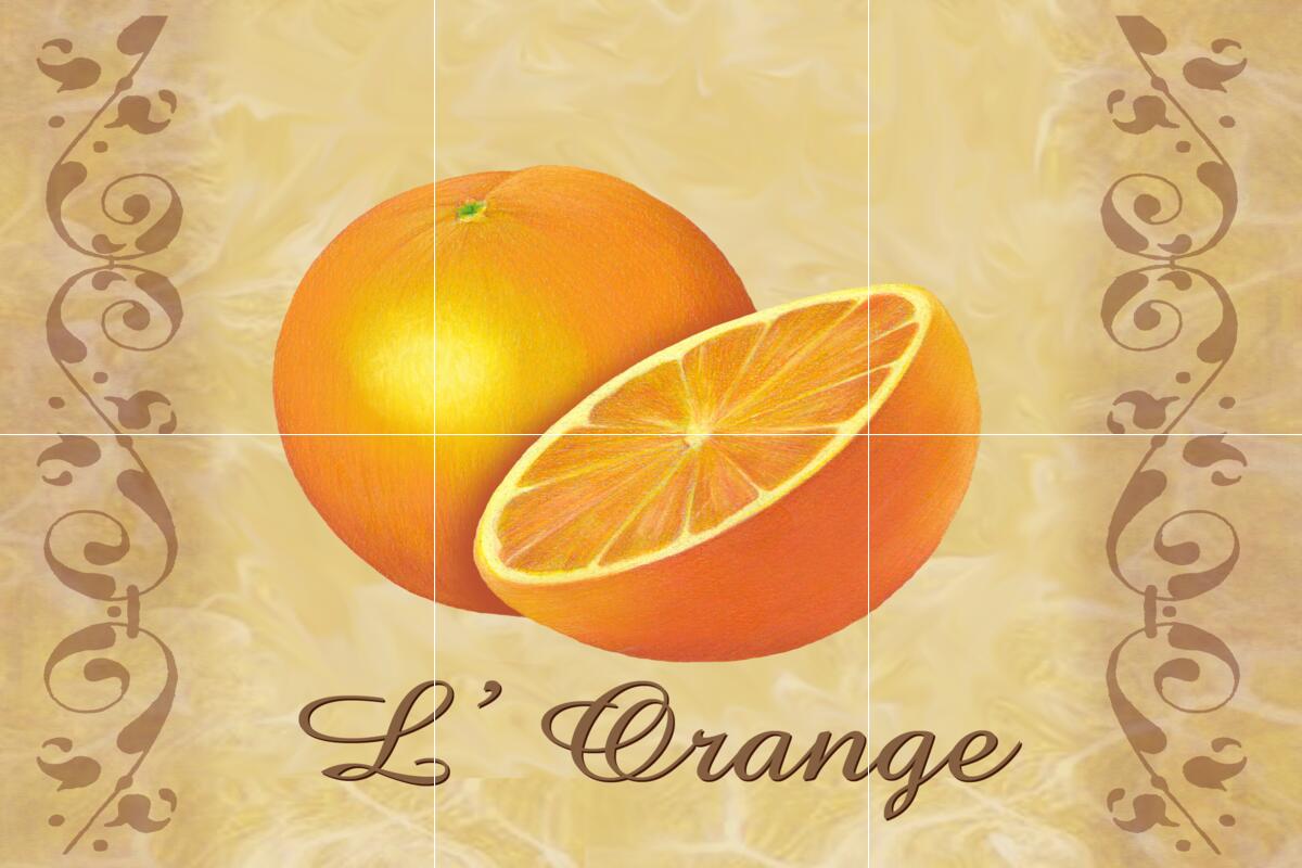 Ceramic Backsplash Tile Mural Fruit Kitchen/Bathroom - The Oranges ...