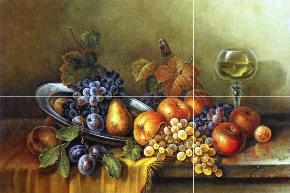 Ceramic Backsplash Tile Mural Neoclassical Fine Art - Antique Still ...