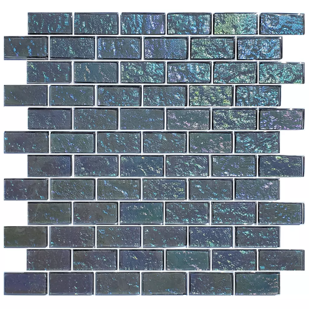 Graphite 1" x 2", GG82348K8, Swimming Pool Glass Tile Blends