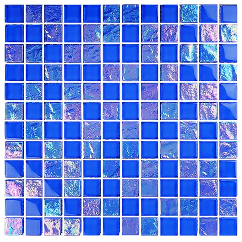 Royal Blue 1" x 1", GT82323B9, Swimming Pool Glass Tile Blends
