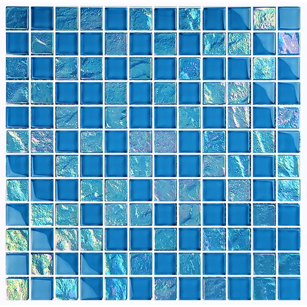 Azure 1" x 1", GT82323B12, Swimming Pool Glass Tile Blends