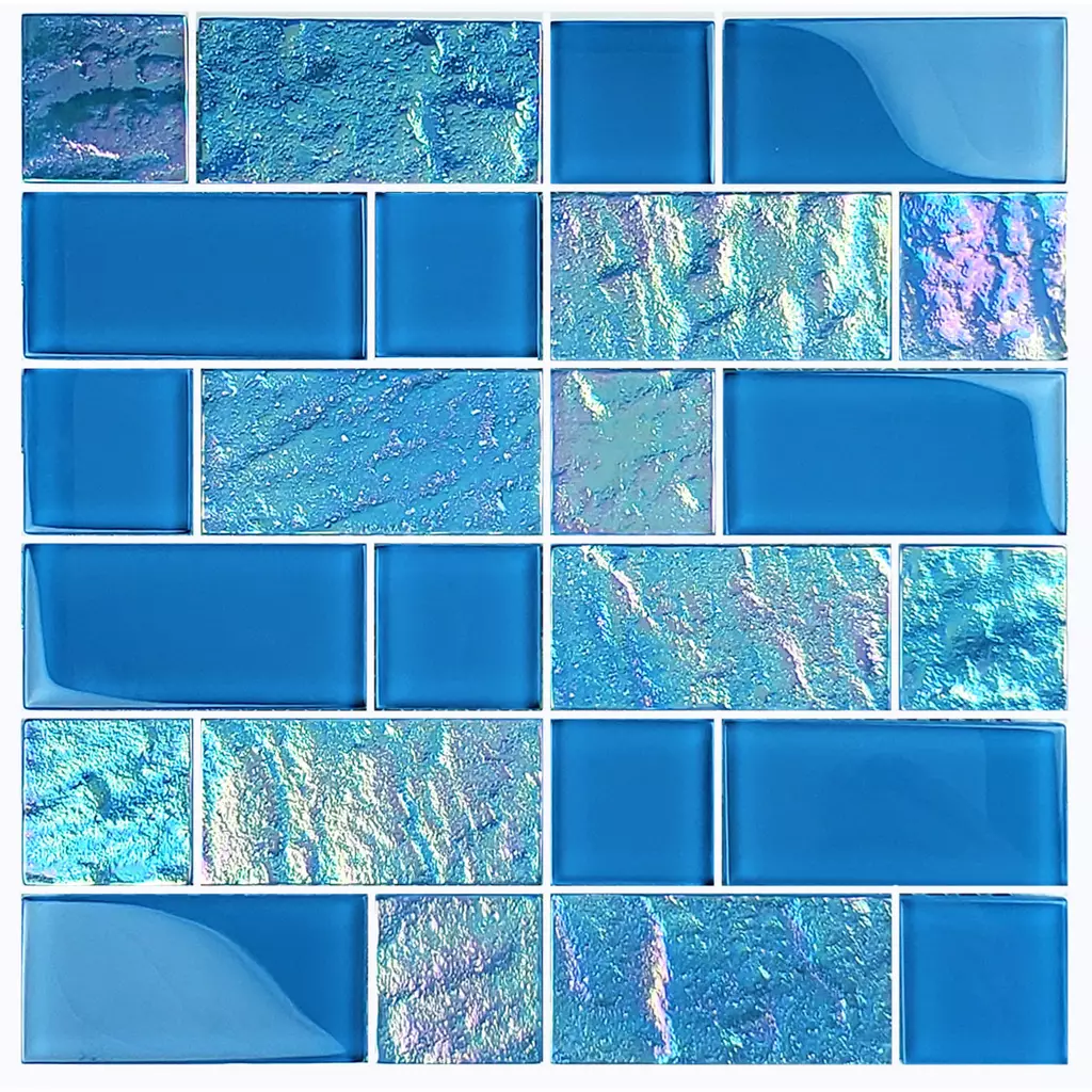 Azure Mix "mixed", GT8M4896B12, Swimming Pool Glass Tile Blends