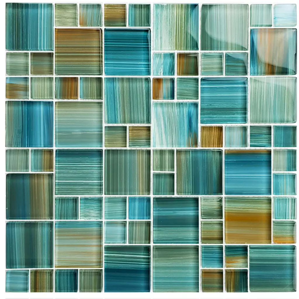 Aqua Mix "mixed", GW8M2348T5, Swimming Pool Glass Tile Blends