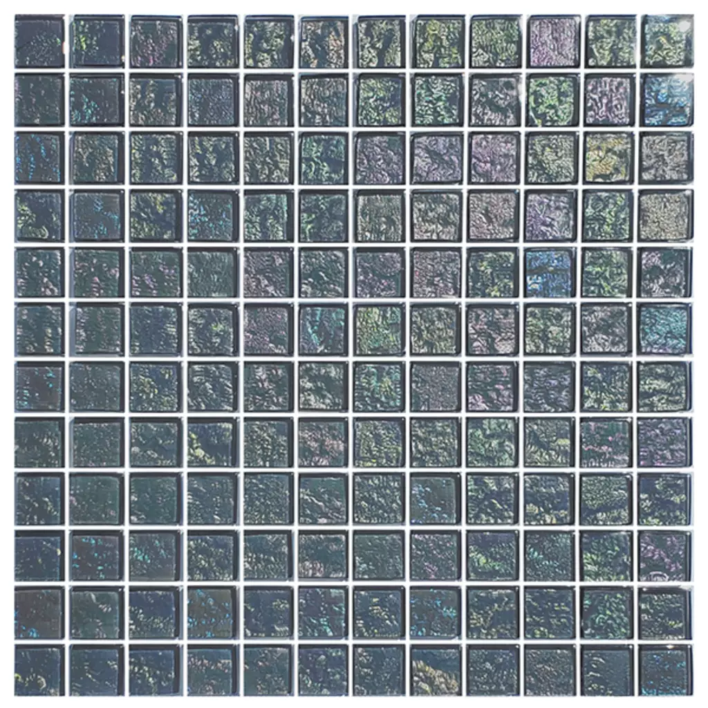 GS-Graphite 1" x 1", GG82323K8, Swimming Pool Glass Tile Blends